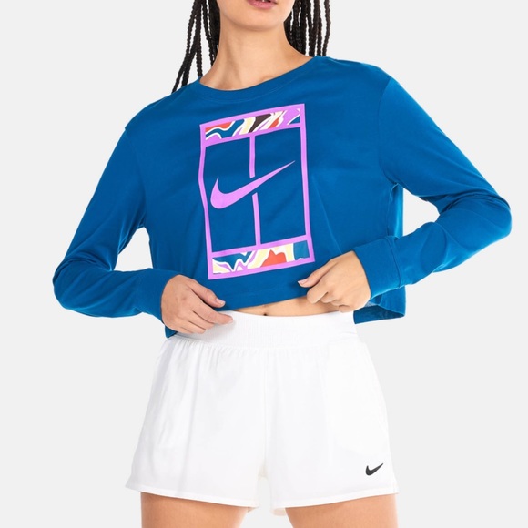 Nike | Tops | Nike Womens Drifit Court Slam Crop Top Size Medium | Poshmark